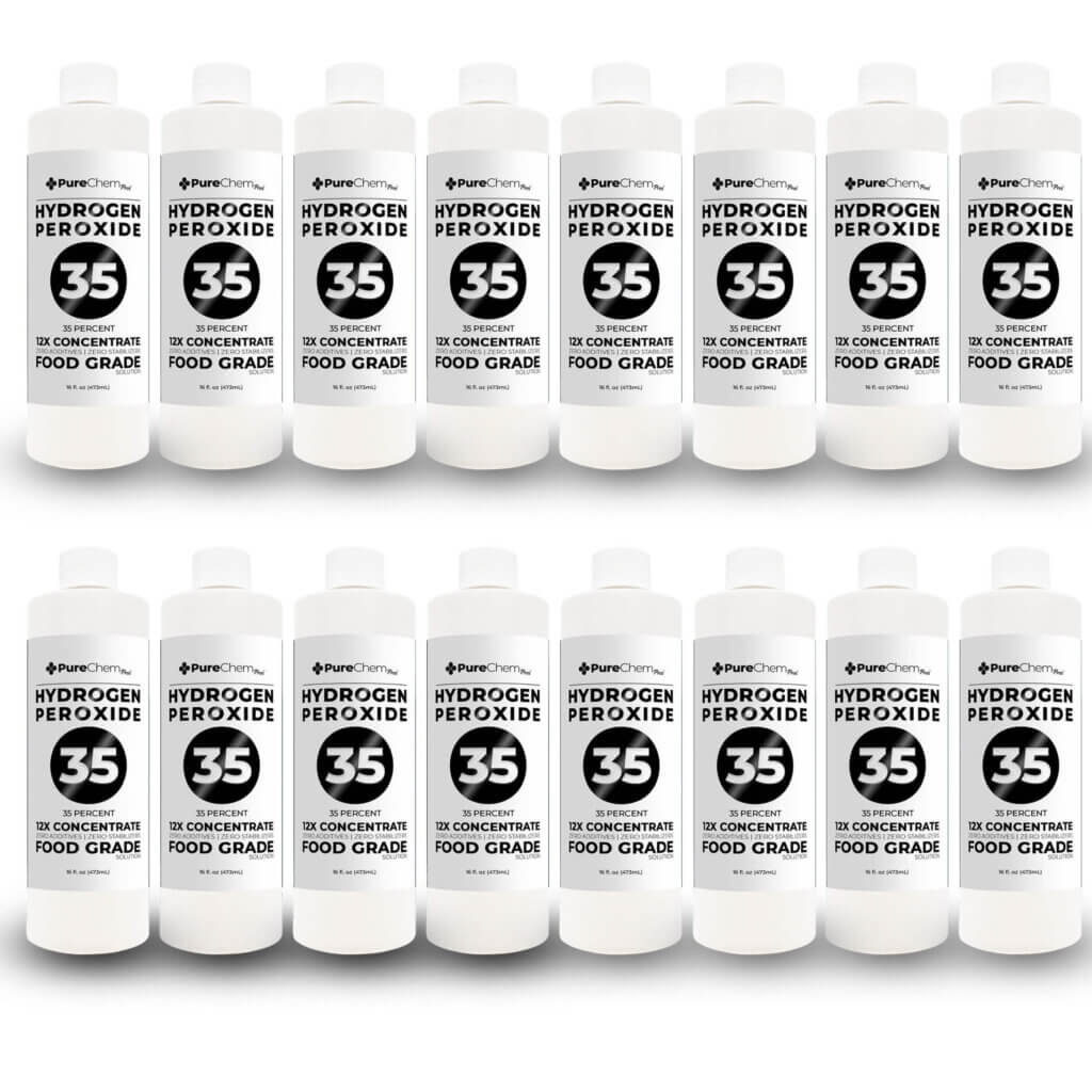 35% Food Grade Hydrogen Peroxide 16oz - 16 Pack